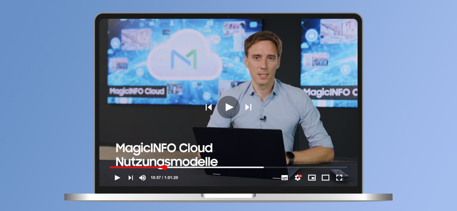 Neues zu den Samsung Signage Softwarelösungen: MagicINFO Cloud, VXT und Tizen Business Manager ...