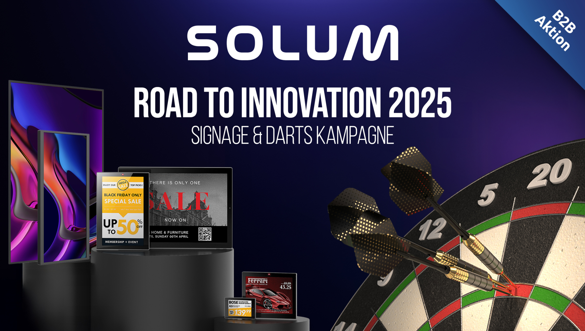 SOLUM Road to Innovation: Mitmachen bei der Signage & Darts Kampagne ...